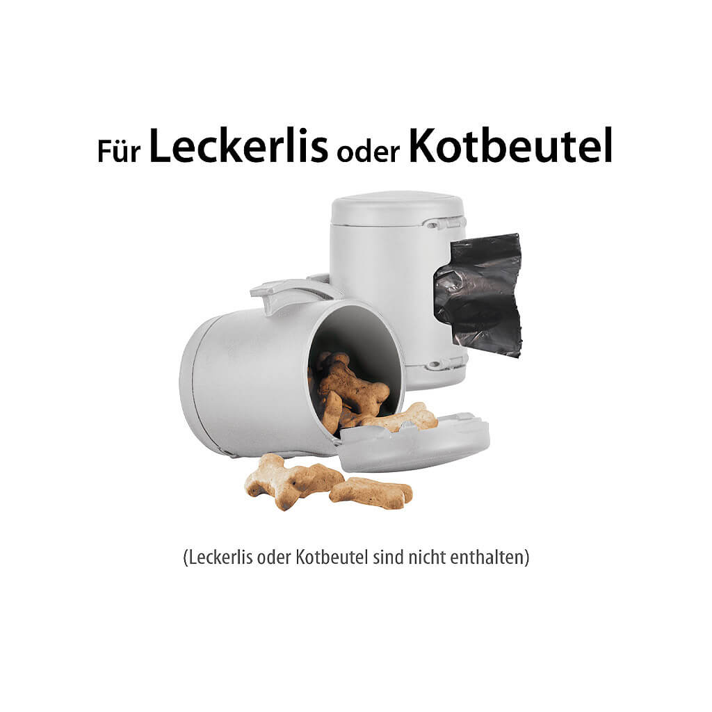 Flexi Snackspender mit Kotbeutelspender hellgrau | bei PITUPITA - PIT ...