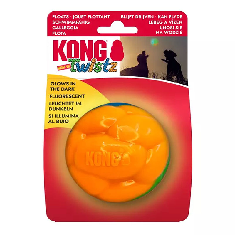 KONG TWISTZ HIGH VIZ Ball für Hunde | PITUPITA, 9,49
